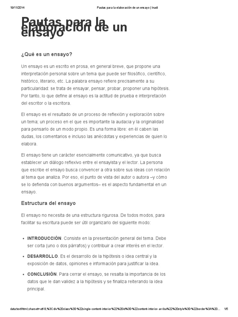 Pautas para escribir un ensayo eficaz | PDF | Ensayos | Science