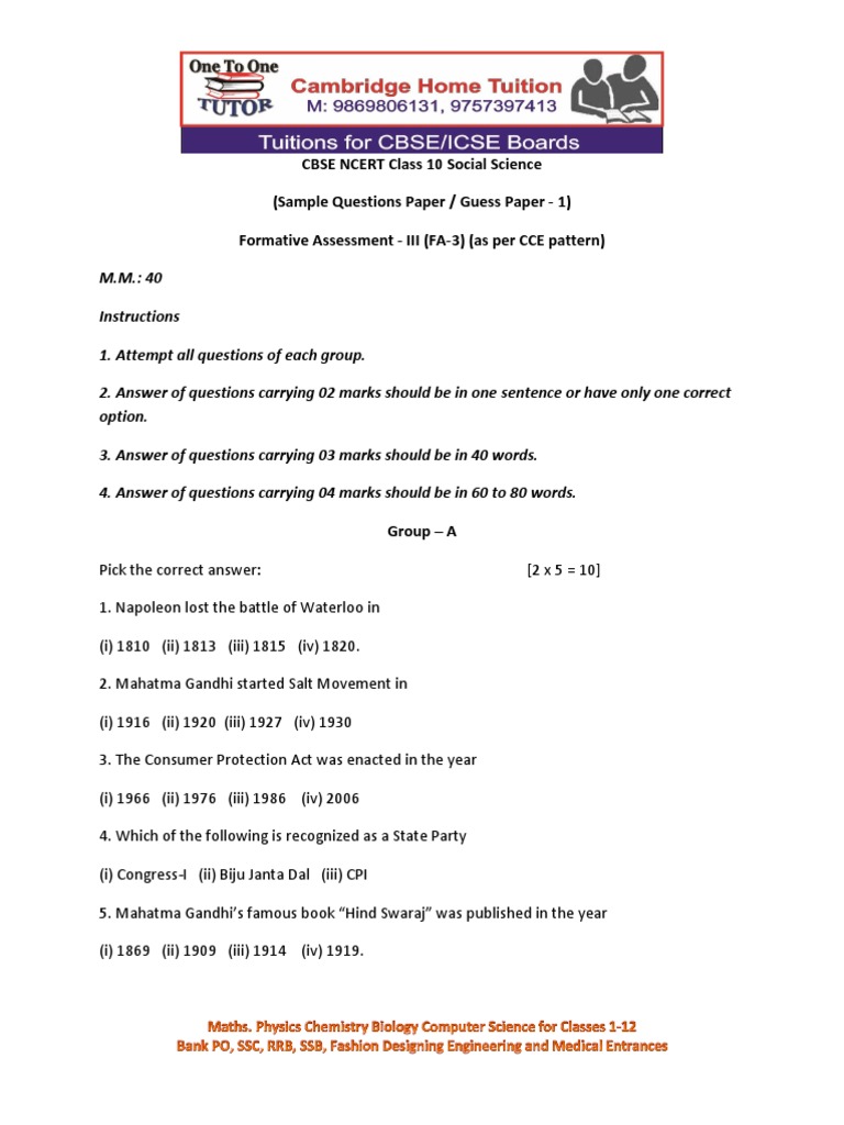 CBSE NCERT Class 10 Social Science | PDF | Globalization | Democracy