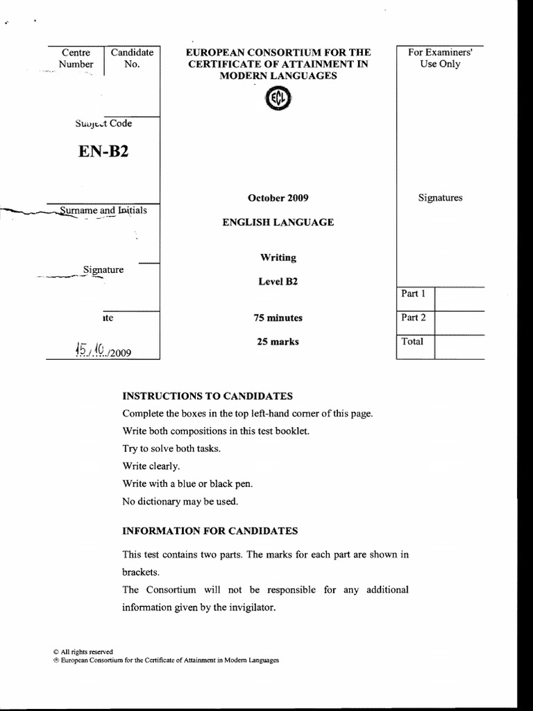 European Consortium For The Certificate of Attainment in Modern ...