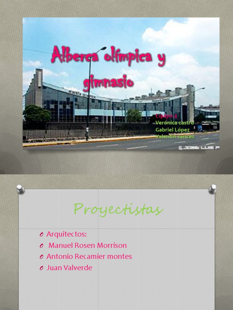 Alberca Olímpica y Gimnasio Vero | PDF | Ciudad de México | Juegos ...