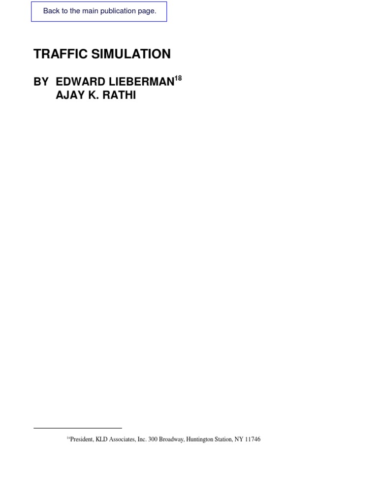 Traffic Simulation Data Pdf Conceptual Model Simulation