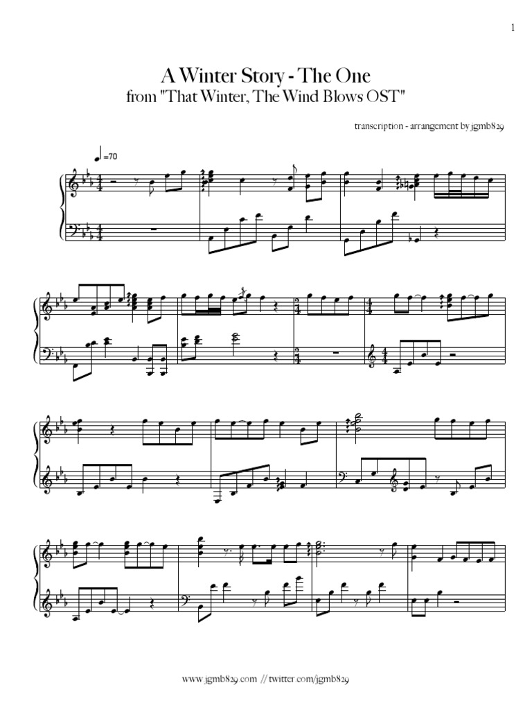 A Winter Story - Piano Sheet Music | PDF