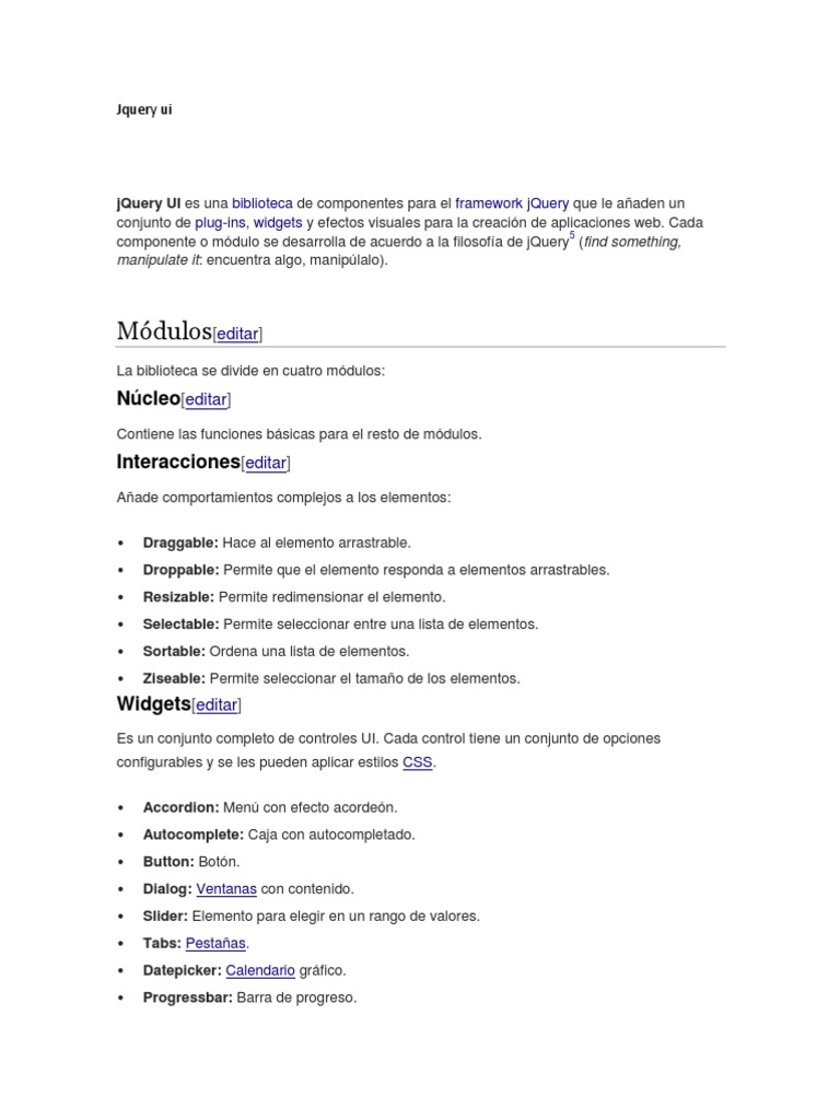 Jquery Ui | PDF | Desarrollo de software | Desarrollo web