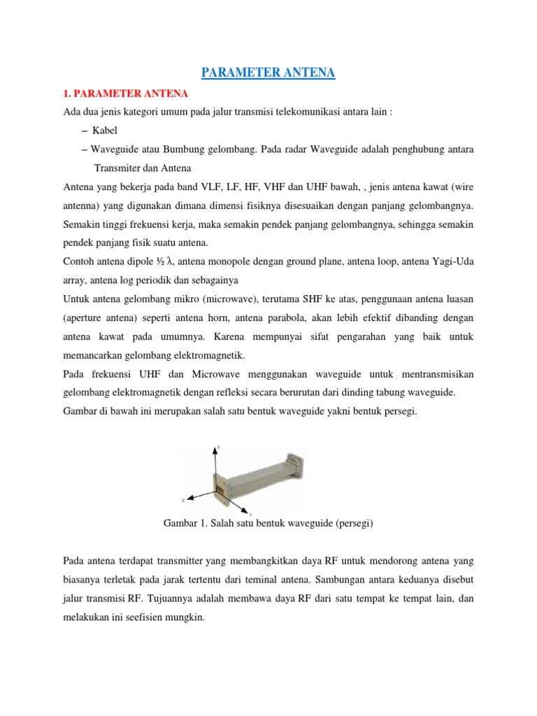Parameter Antena 1 | PDF