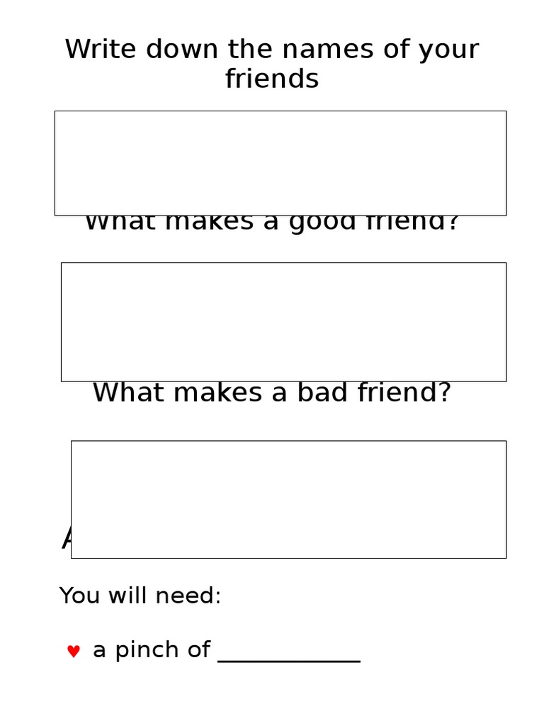 Recipe for Perfect Friendship | PDF | Cooking, Food & Wine