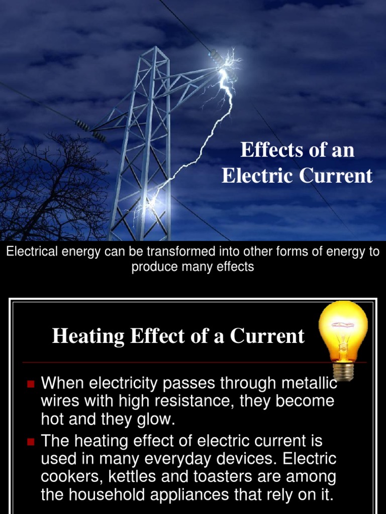Effects of Electric Current Explained | PDF | Electric Current ...