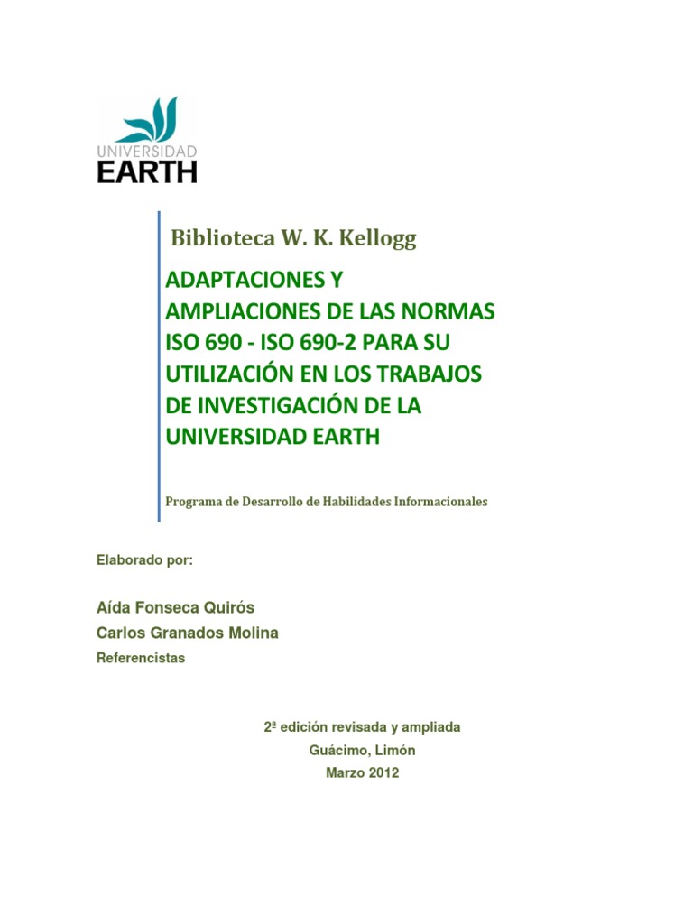 Normas ISO 690 e ISO 690 2 | PDF | Bibliografía | Internet