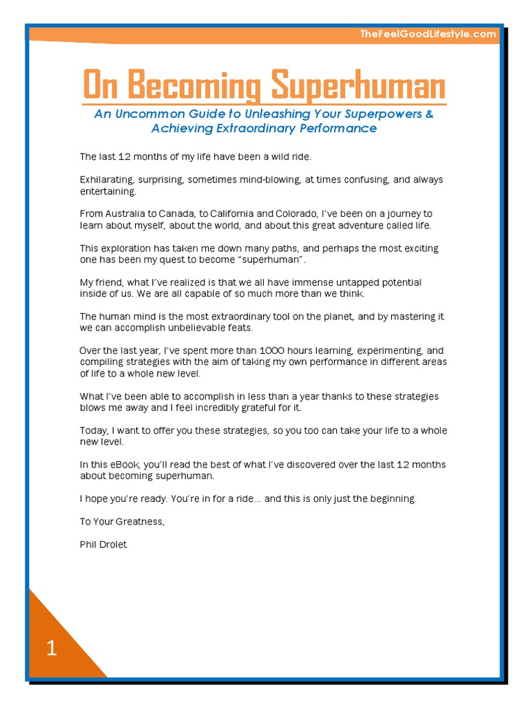 On Becoming Superhuman | PDF | Speed Reading | Meditation