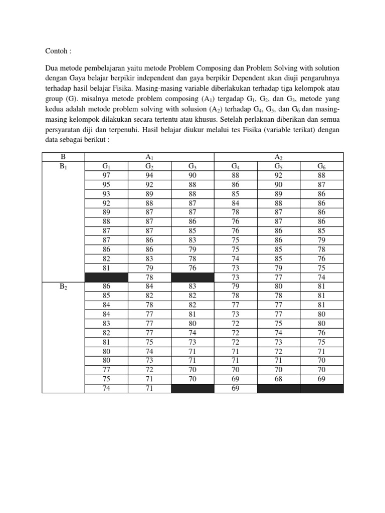 Contoh Soal by Treatment | PDF