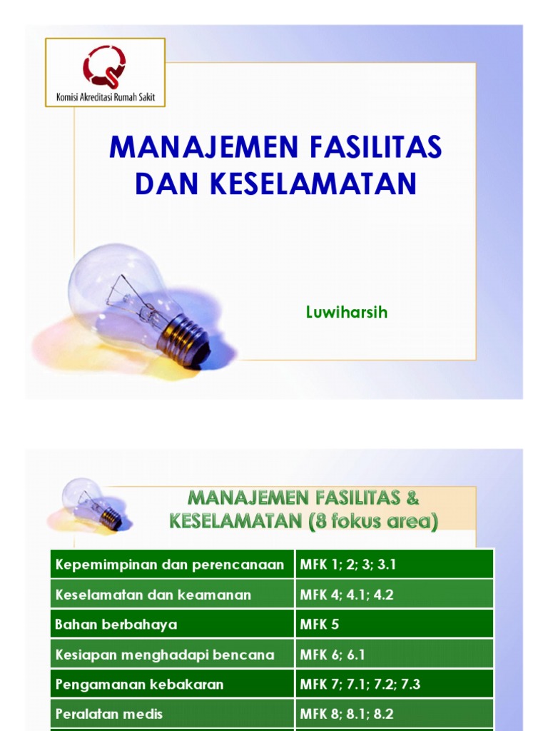 Manajemen Fasilitas & Keselamatan (MFK) | PDF | Pengembangan Diri | Sains & Matematika