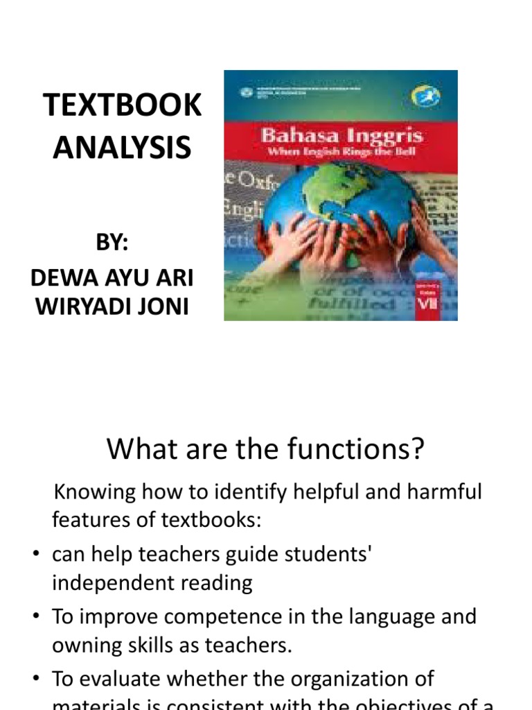 Textbook Analysis | Educational Assessment | Textbook