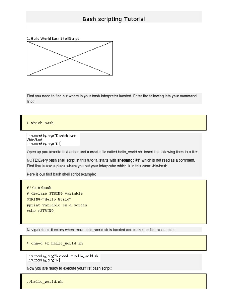 Bash Scripting Tutorial Pdf Computer Programming Computing 4086