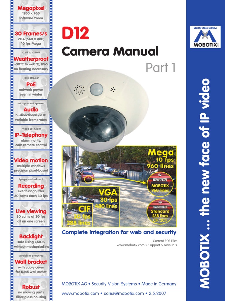 Camera Manual: Megapixel | PDF | Camera Lens | Voice Over Ip