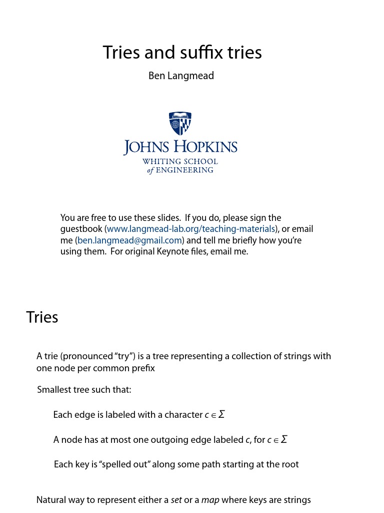 Tries and Suffix Tries | PDF | Algorithms And Data Structures | Areas ... Tries and Suffix Tries | PDF | Algorithms And Data Structures | Areas ...