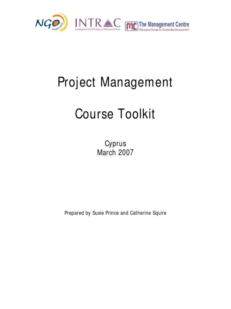 INTRAC Project Management Toolkit PDF | PDF | Focus Group | Strategic ...