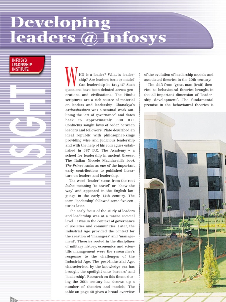 Developing Leaders at Infosys | PDF | Mentorship | Leadership