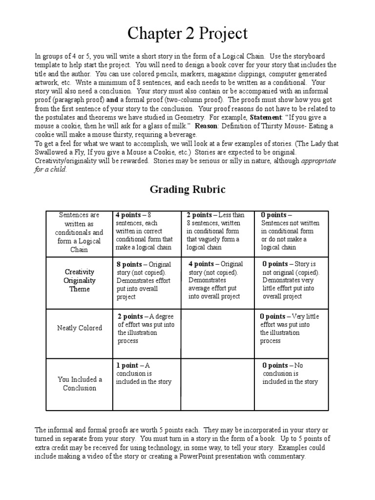Chapter 2 Logical Chain Project | PDF | Mathematical Proof | Theorem