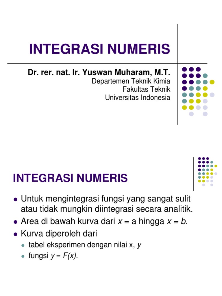 Integrasi Numerik | PDF | Metode & Bahan Ajar