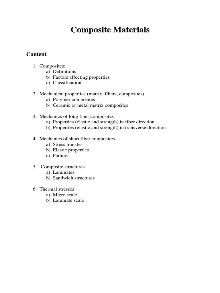 Composite+Materials I II | PDF | Anisotropy | Chemistry
