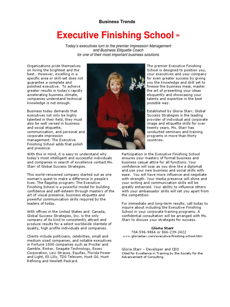 Executive Business Etiquette Insights | PDF