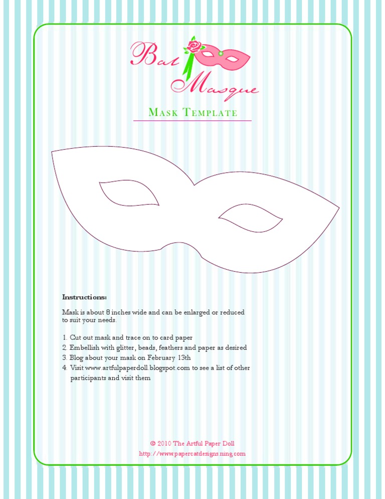 Mask Template for Face Painting | PDF | Home & Garden