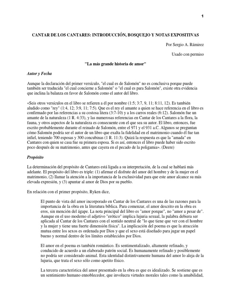 Cantares, Intro, Bosq y Notas | PDF | Clásicos