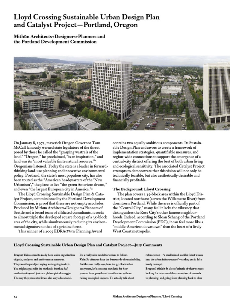 Lloyd Crossing Sustainable Urban Design Plan and Catalyst Project ...
