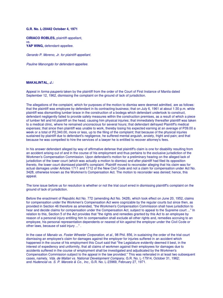 1 Robles V Yap Wing | PDF | Law