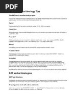 SAT Test Analogy Questions | PDF