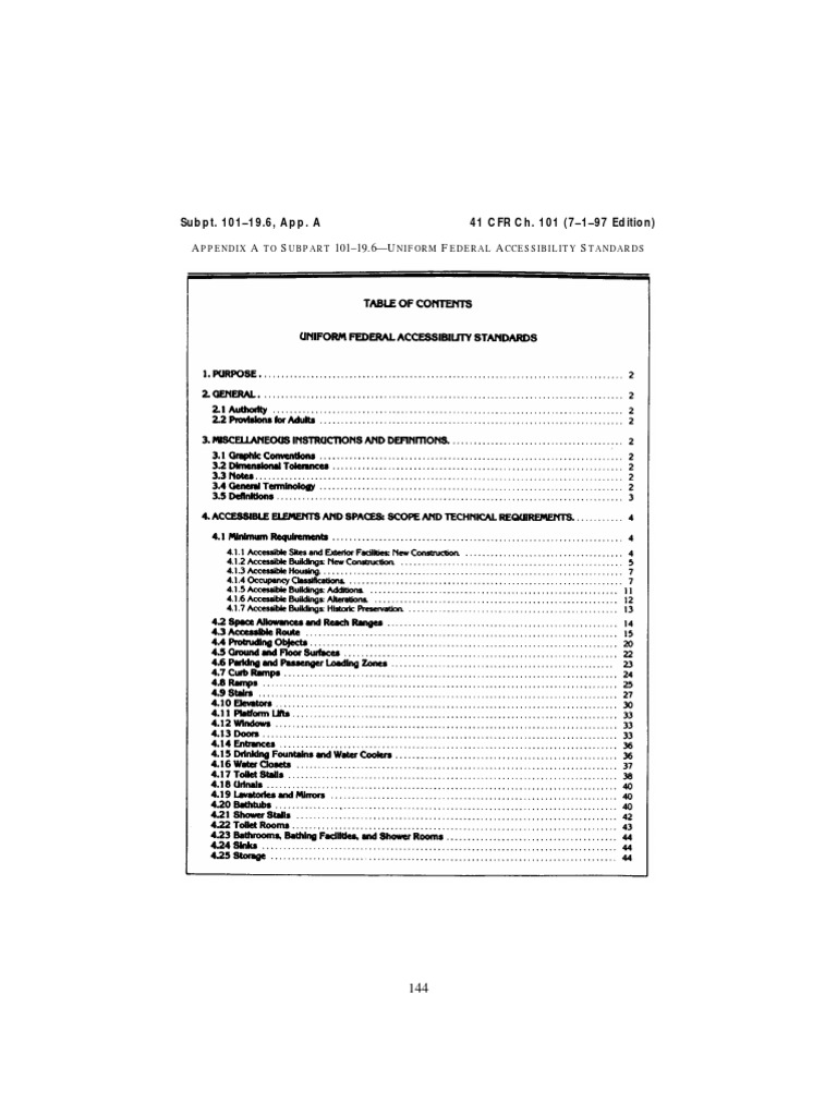 Uniform Federal Accessibility Standards | PDF | Code Of Federal ...