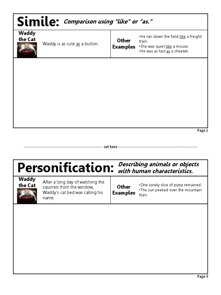 Figurative Language Student Booklet | PDF