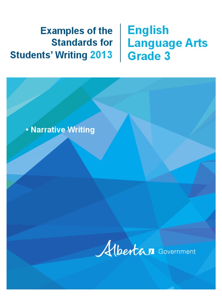 English Language Arts Grade 3: Examples of The Standards For Students ...