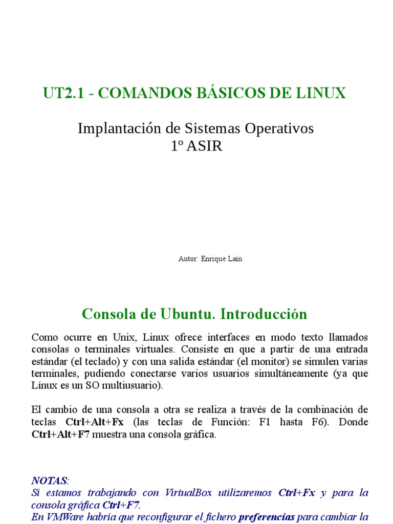 Comandos Básicos de Linux | PDF | Archivo de computadora | Interfaz de línea de comando