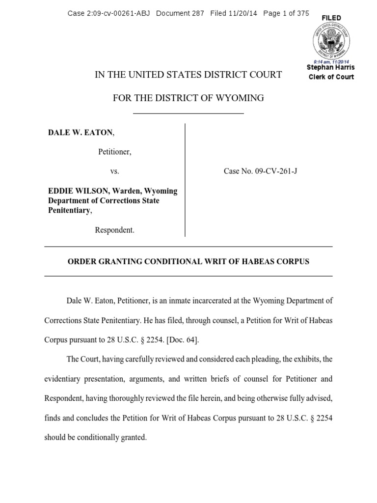 Dale Wayne Eaton Death Penalty Overturned | PDF | Strickland V ...