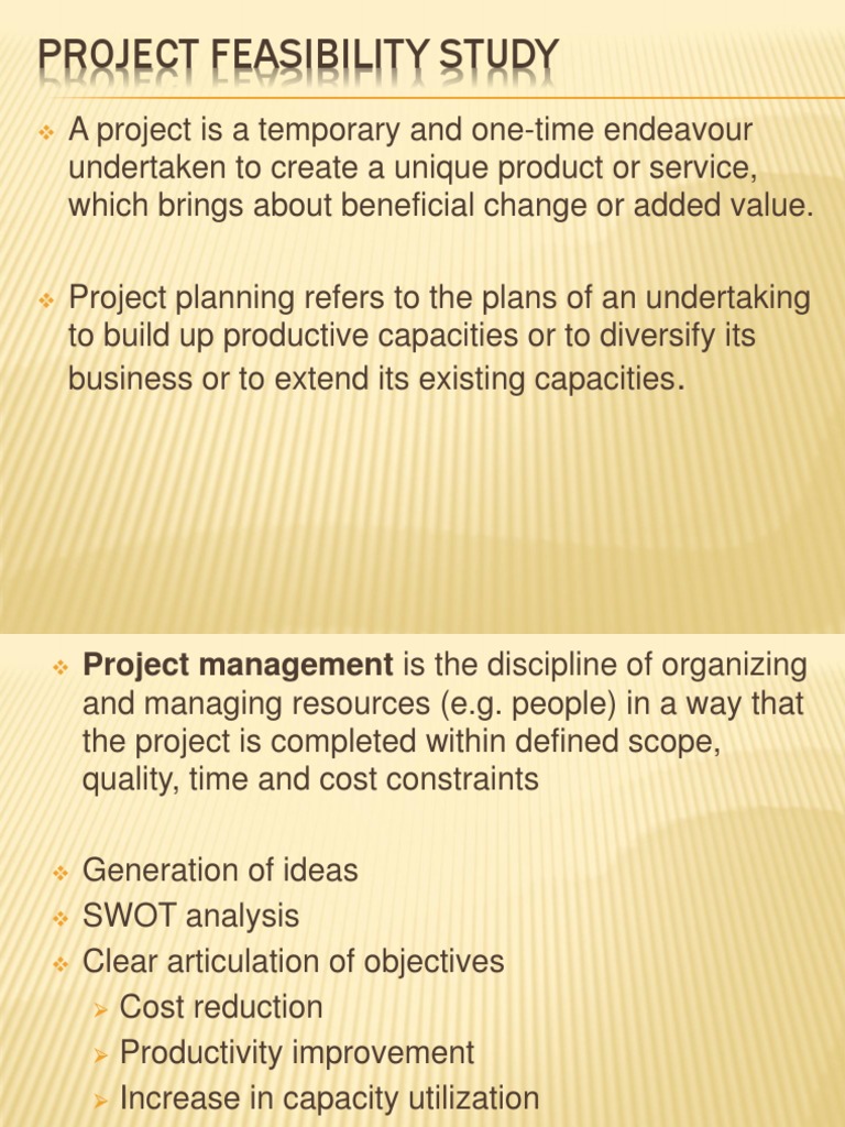 Project Feasibility Study | PDF | Technical Analysis | Feasibility Study