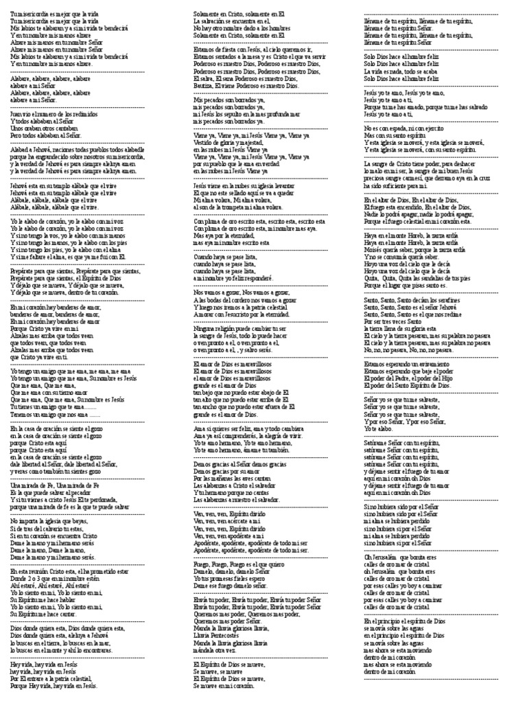 Cadenas de Coros 1 | Cristo (título) | Oración