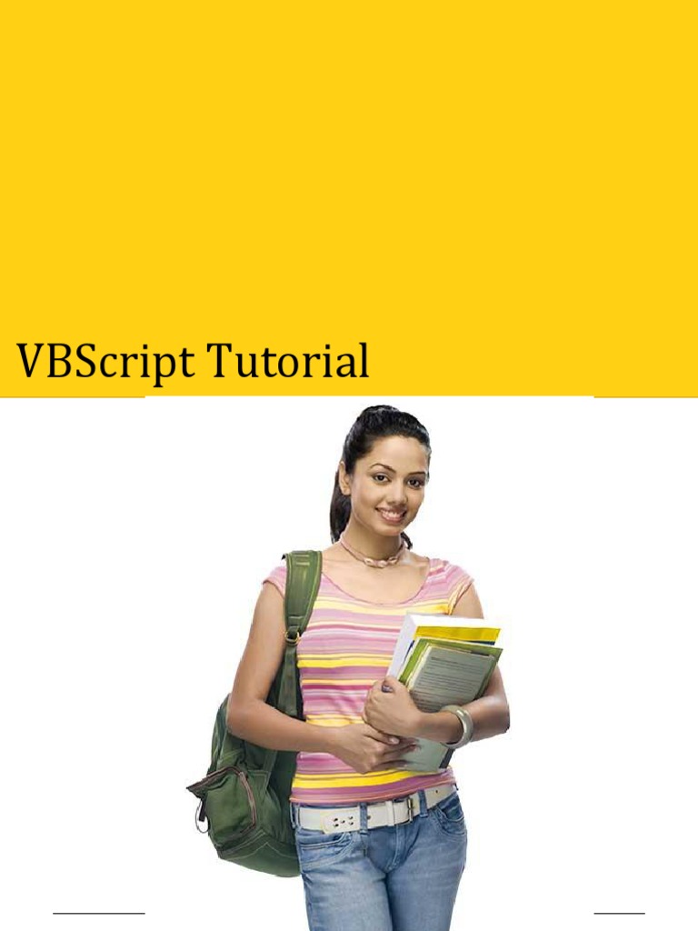 Vbscript Tutorial | PDF | Scripting Language | Java Script