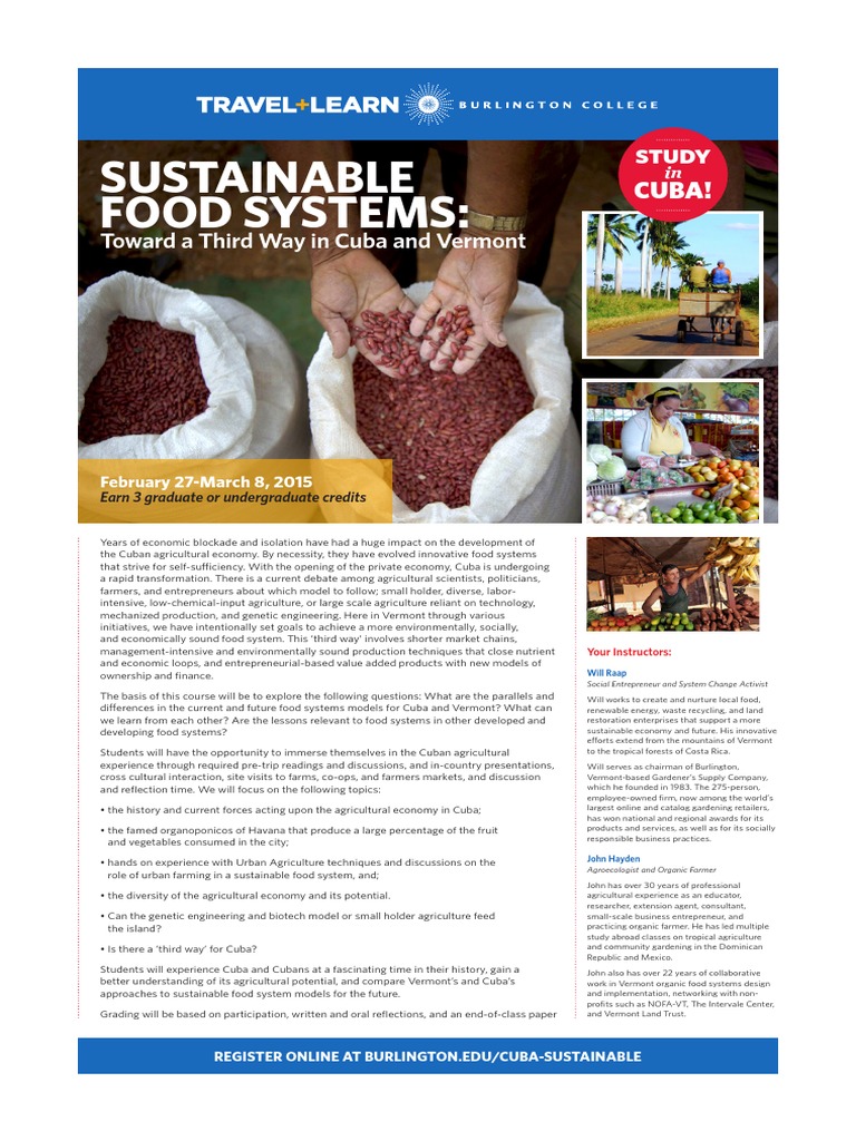 Cuba Sustainable Food Systems Trip | PDF | Food Systems | Agriculture