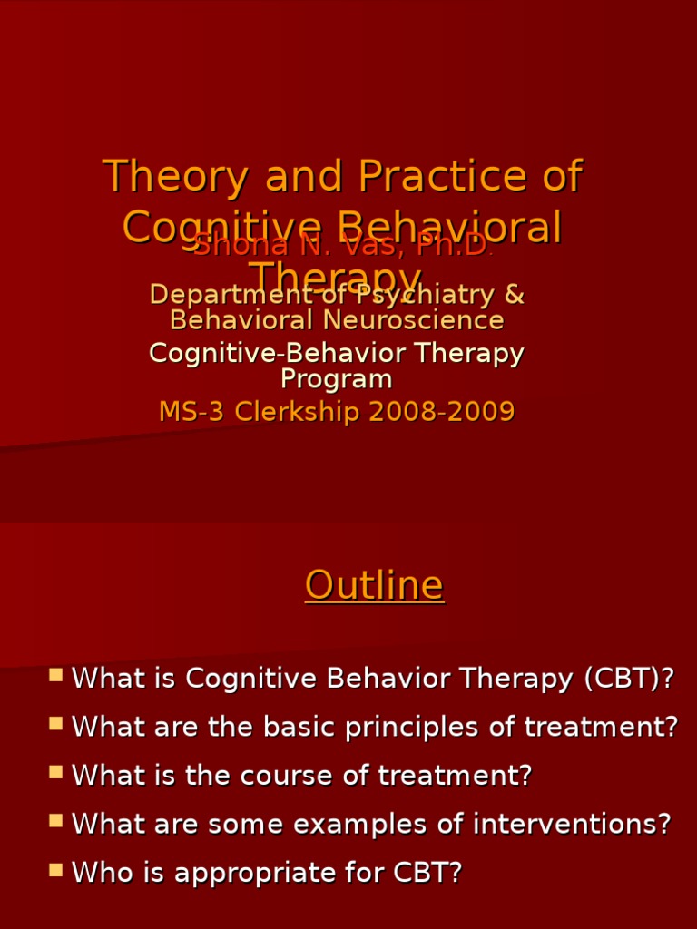 Cognitve Behavior Therapy | PDF | Cognitive Behavioral Therapy ...