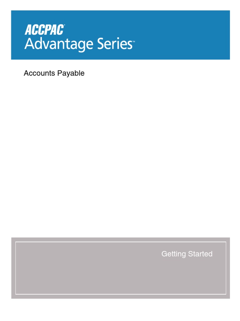 ACCPAC AP Getting Started | PDF | License | Tort