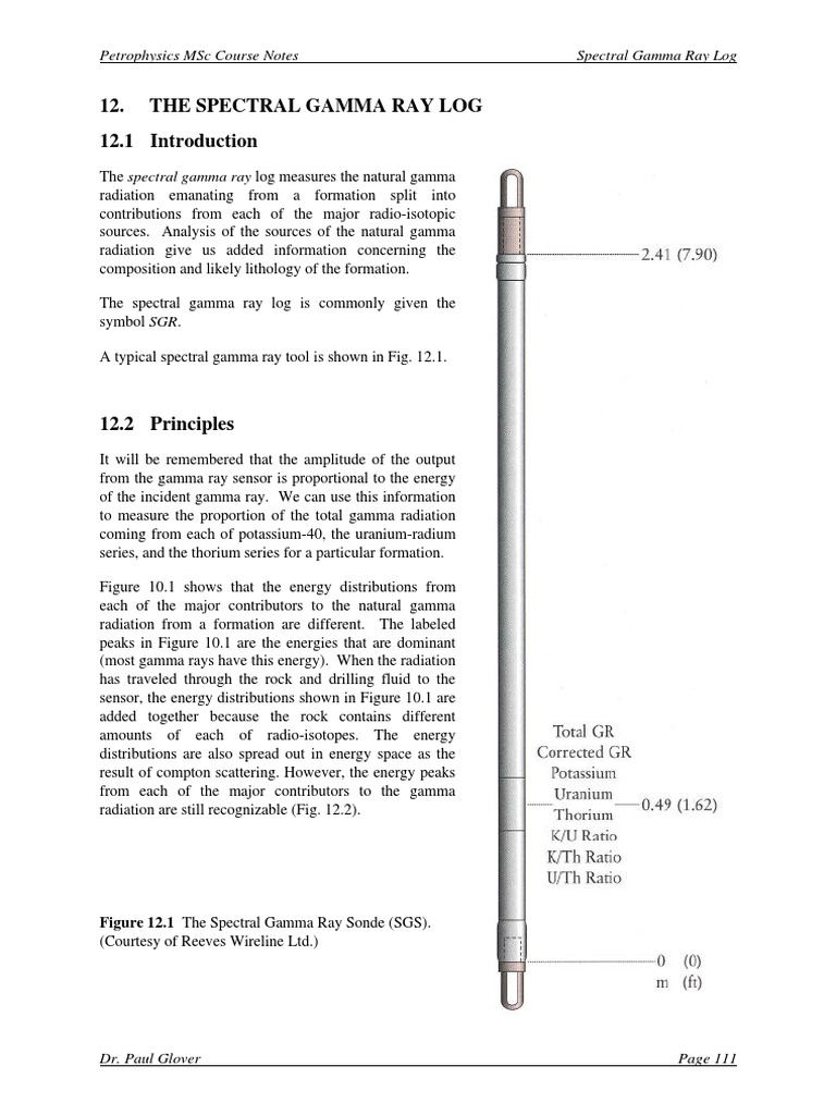 The Spectral Gamma Ray Log Chapter 12 | Uranium | Chemistry