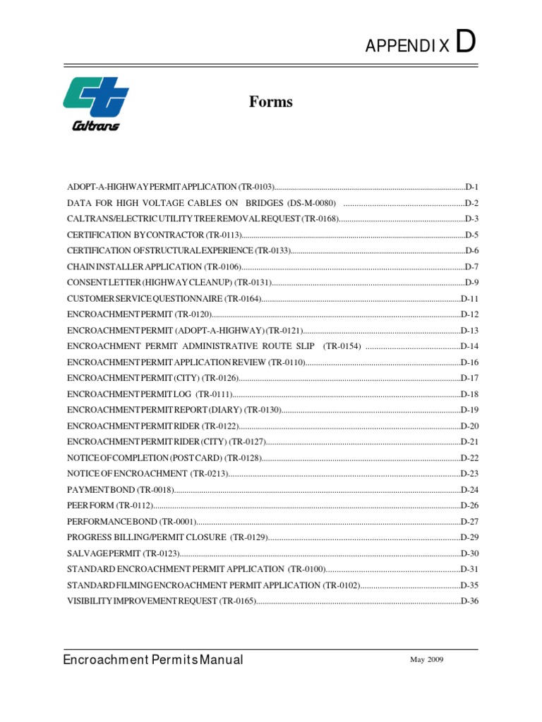 Caltrans Encroachment Permit Forms | PDF | Indemnity | Traffic