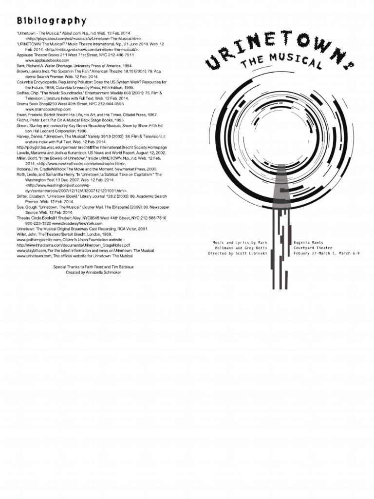 Urinetown | PDF | Performing Arts | Entertainment