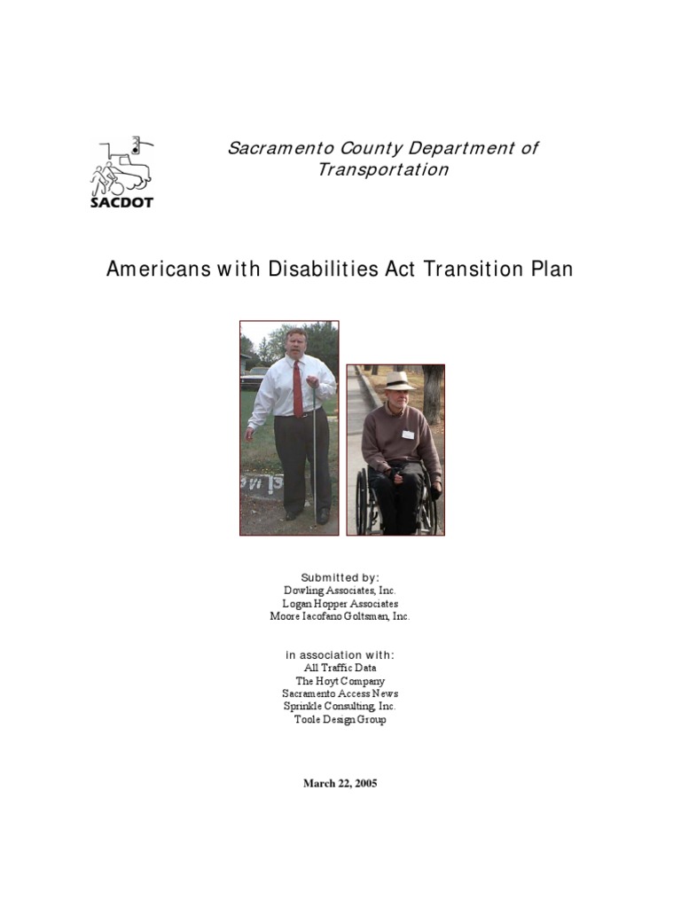 Sacdot Ada Transition Plan Final3 | PDF | Americans With Disabilities ...