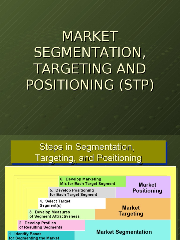 Stp Market Segmentation Targeting And Positioning Pdf Market
