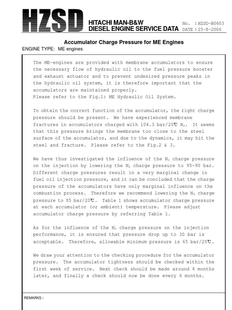 Hitachi Man-B&w Diesel Engine Service Data | PDF | Diesel Engine | Engines