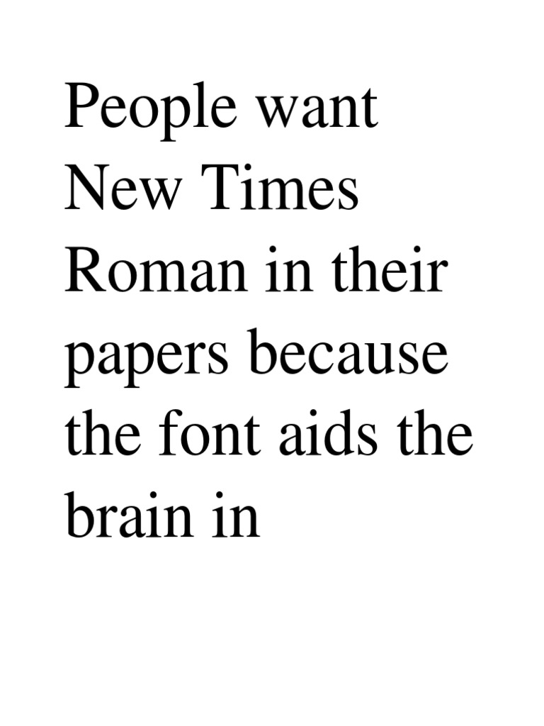 New Times Roman Font | PDF