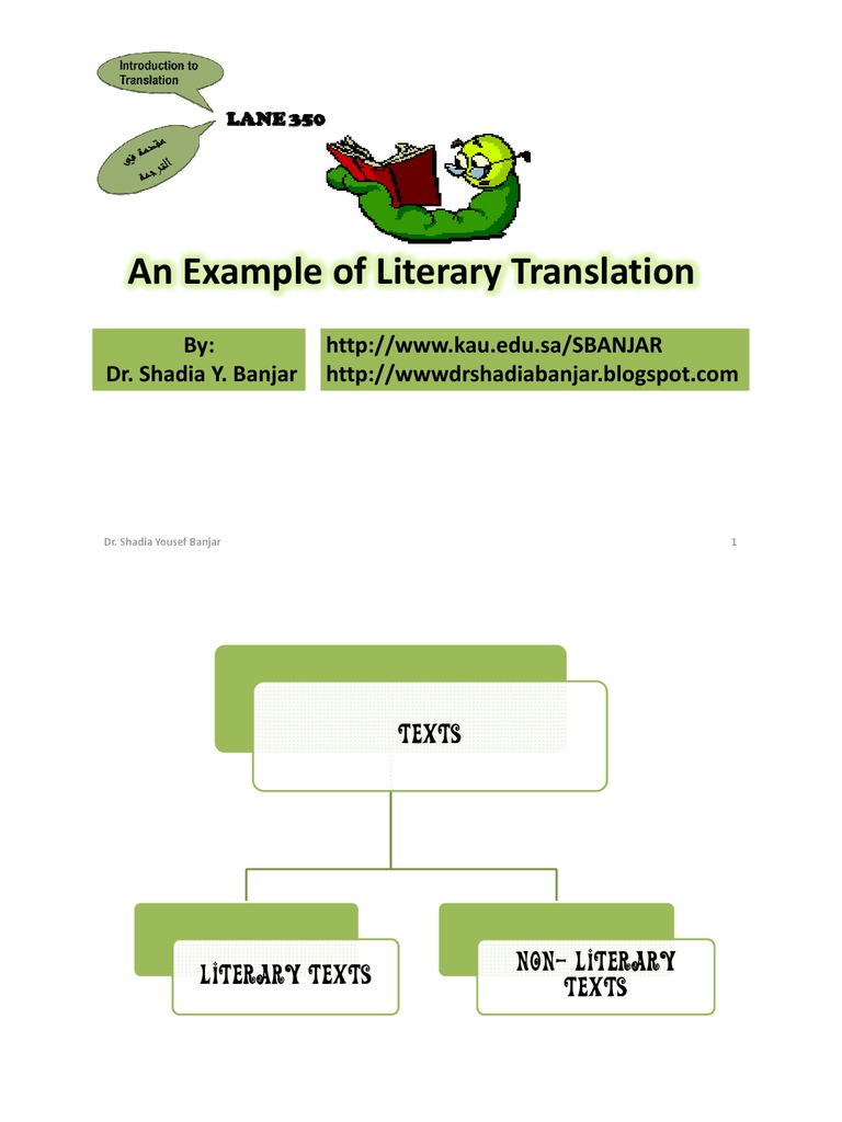 Literary Translation Examples Explained | PDF | Creative Works | Writing