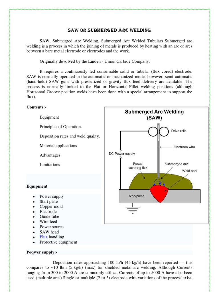 Submerged Arc Welding | PDF | Welding | Construction