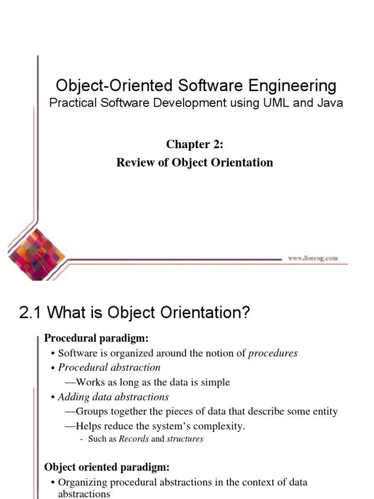 OOSE02 - Review of Object Orientation | PDF | Inheritance (Object ...
